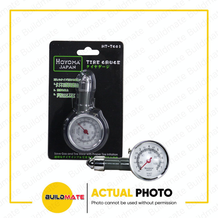 HOYOMA JAPAN Tire Gauge 100PSI H8306 HT-TG01 •BUILDMATE• — Buildmate