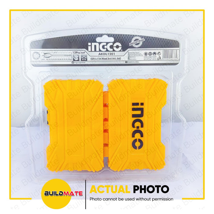 INGCO Flat Wood Drill Bits 12PCS /SET AKDL1201 •BUILDMATE• IHT — Buildmate