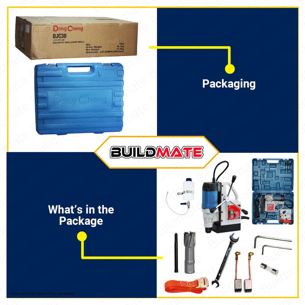 DONG CHENG Magnetic Core Drill Machine 900W DJC30 •BUILDMATE• — Buildmate