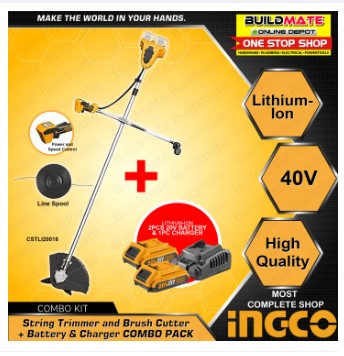 [SPECIAL PROMO!] INGCO Cordless Lithium-Ion String Trimmer Grass Brush ...