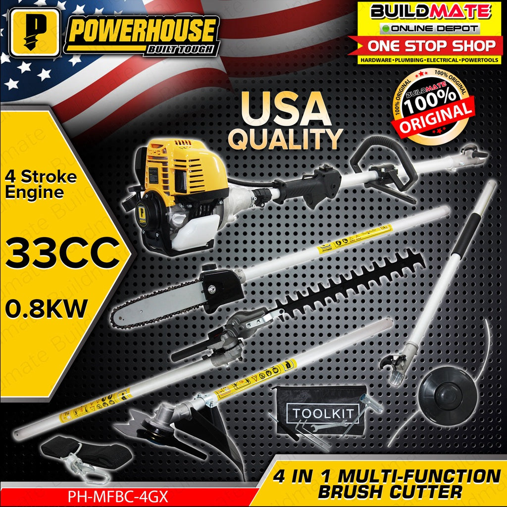 POWERHOUSE 4 IN 1 MULTI FUNCTION 4 STROKE BRUSH CUTTER HEDGE TRIMMER ...