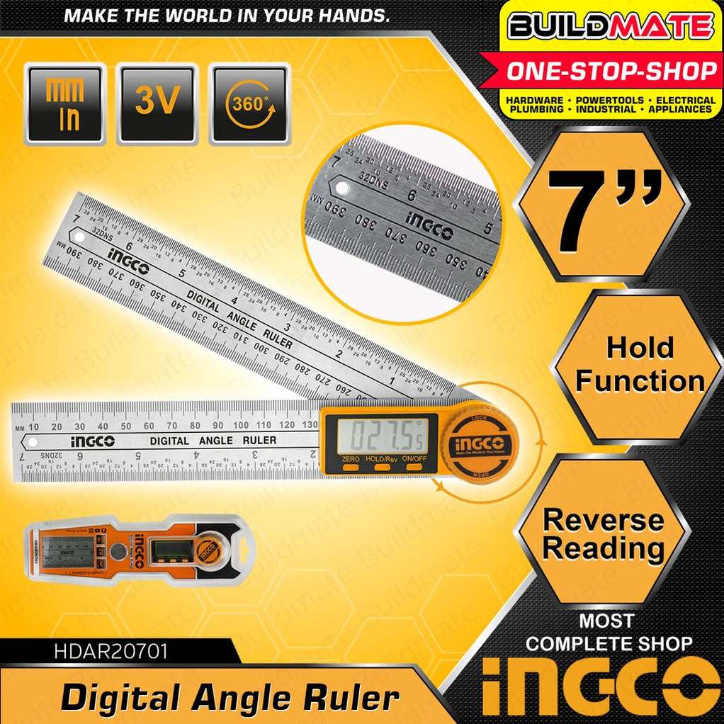 INGCO Digital Angle Ruler HDAR20701 100% ORIGINAL / AUTHENTIC •BUILDMA ...