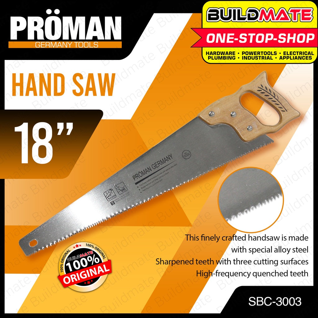 PROMAN GERMANY Wood Hand Saw 18" | 20" with Handle SOLD PER PIECE •BUI ...