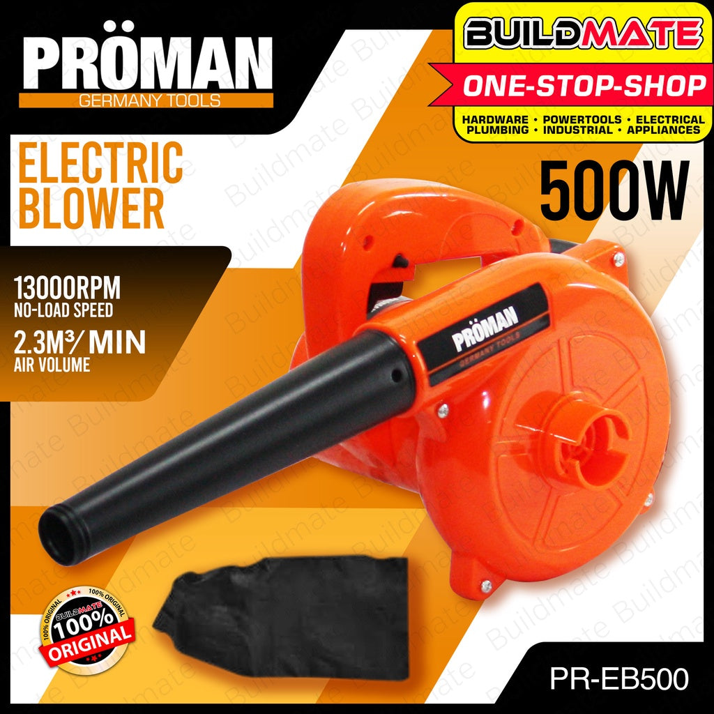 PROMAN GERMANY Electric Leaf Air Blower 500W PR-EB500 100% ORIGINAL ...