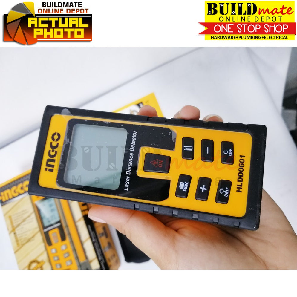 INGCO Laser Distance Meter Detector 0.05-60m HLDD0601 +FREE BRUSH & GL ...