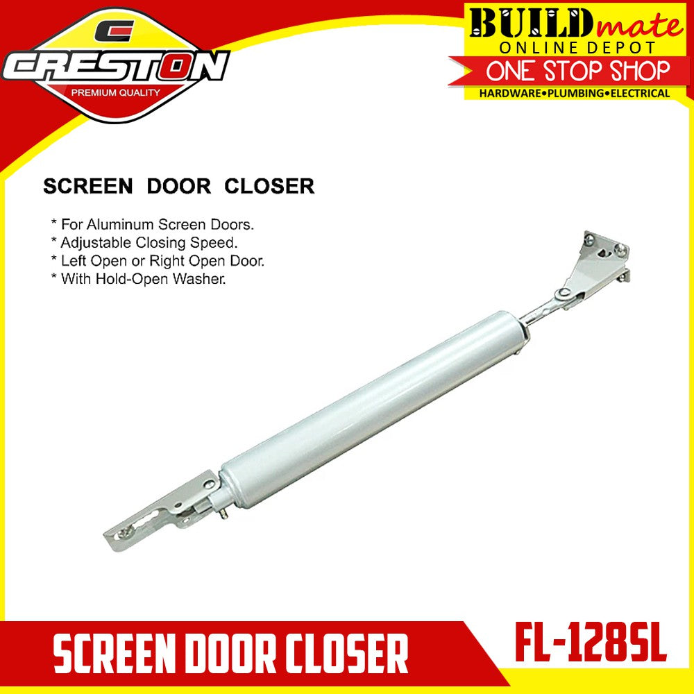 CRESTON Screen Door Closer ALUMINUM FL-128SL — Buildmate