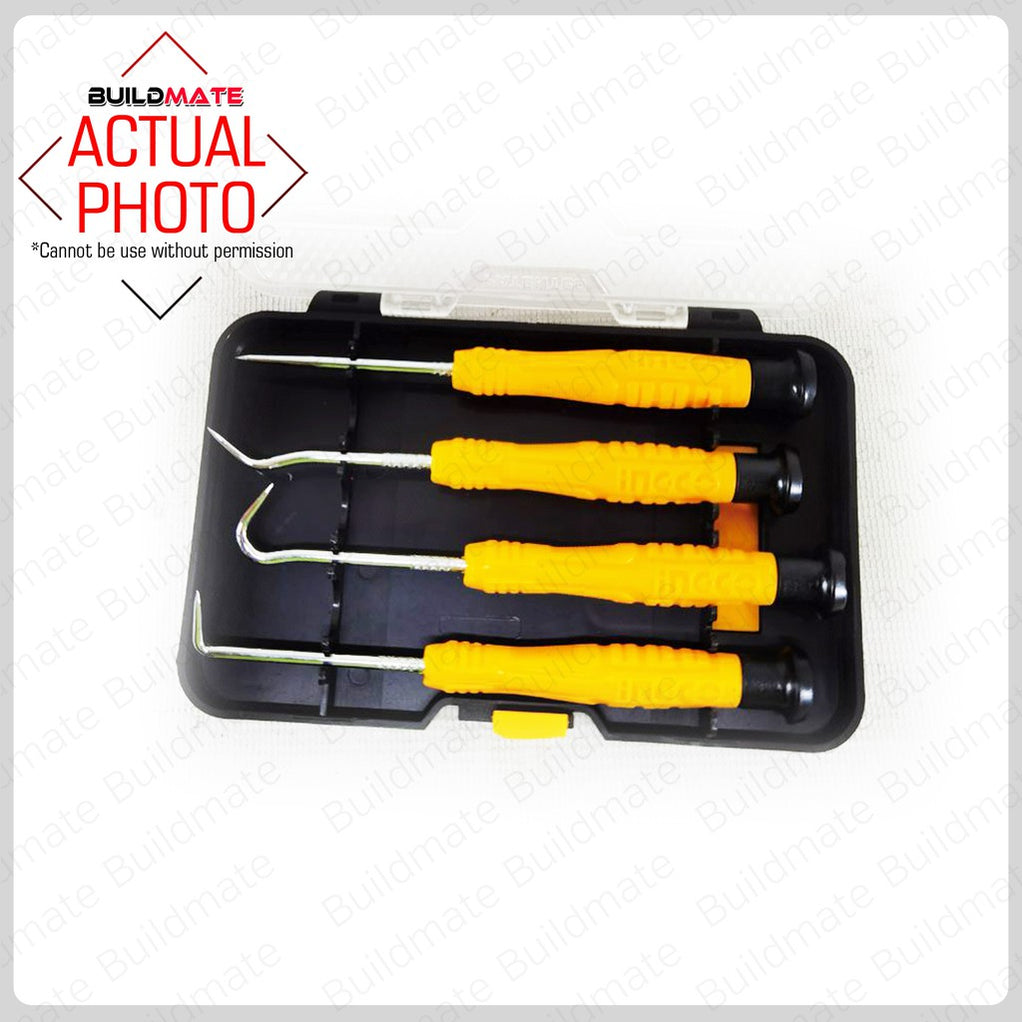 INGCO Mini Hook & Pick Set 4PCS/SET HKPHS0401 •BUILDMATE• IHT — Buildmate
