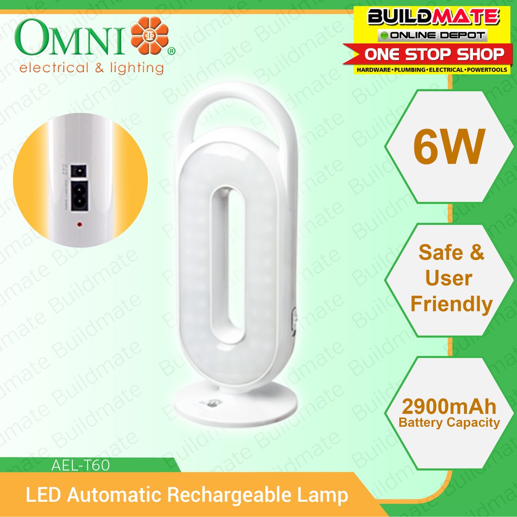 Omni Led Automatic Rechargeable Lamp AELT60 •BUILDMATE• — Buildmate