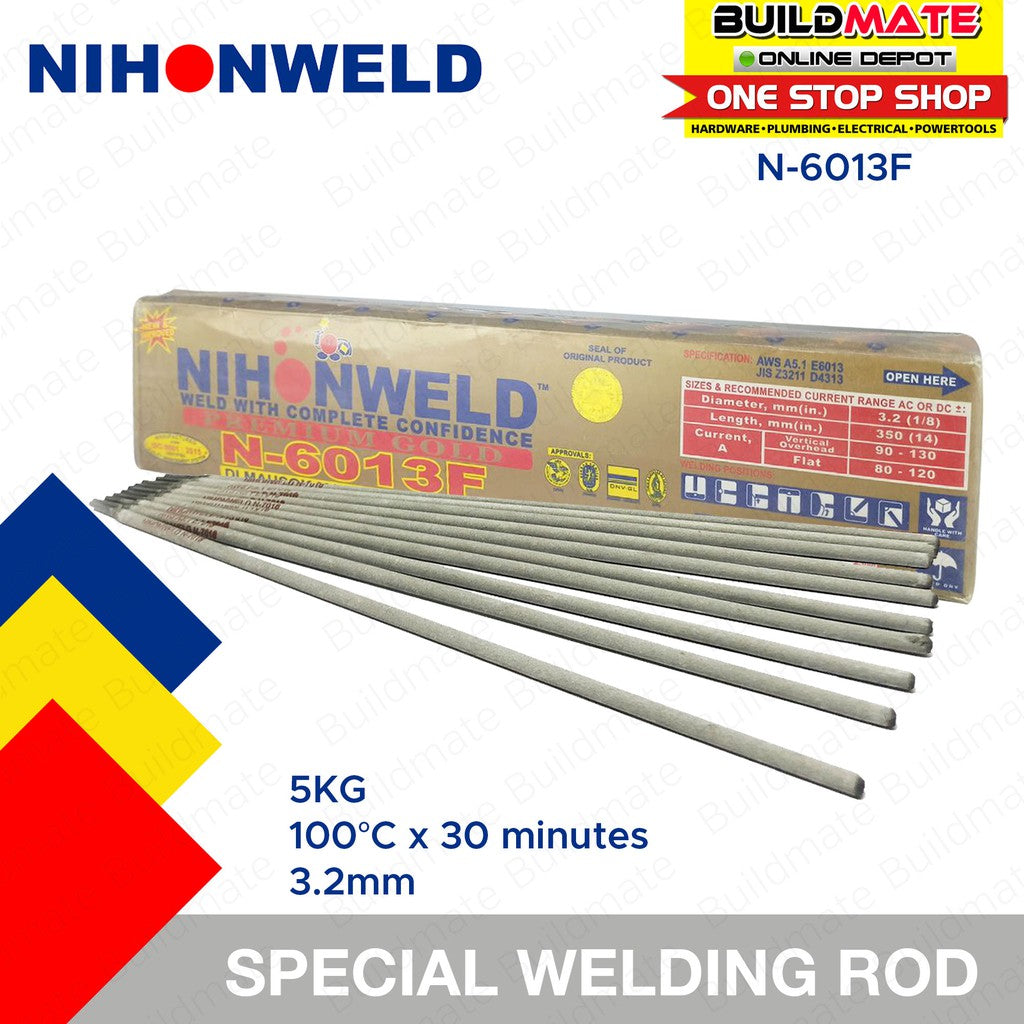 NIHONWELD Welding Rod 1/8" Special N-6013 •BUILDMATE• — Buildmate
