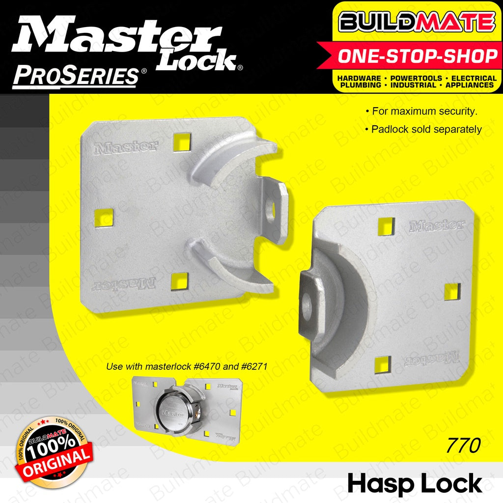 MASTER LOCK Pro Series Hasp Lock #770 100% ORIGINAL / AUTHENTIC •BUILD ...
