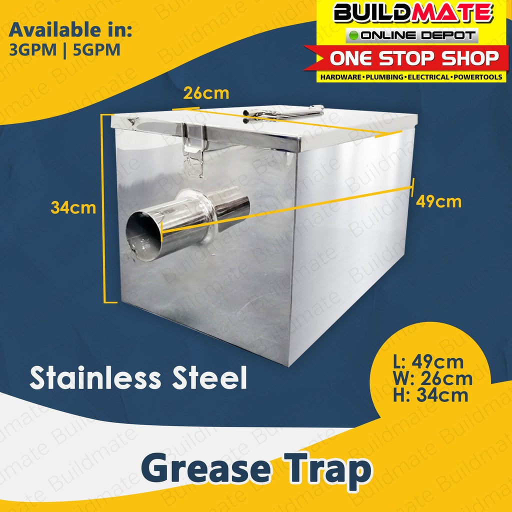 Stainless Grease Trap 304 Mirror Finish High Quality 5GPM / 4GPM / 3GP ...