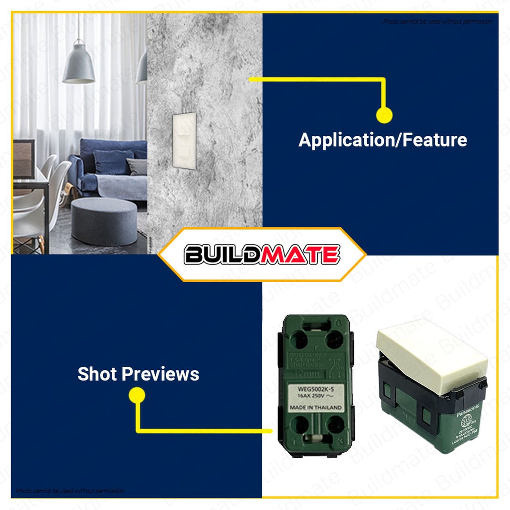 PANASONIC Original Wide Series 3 Way Switch WEG5002K-5 •BUILDMATE ...