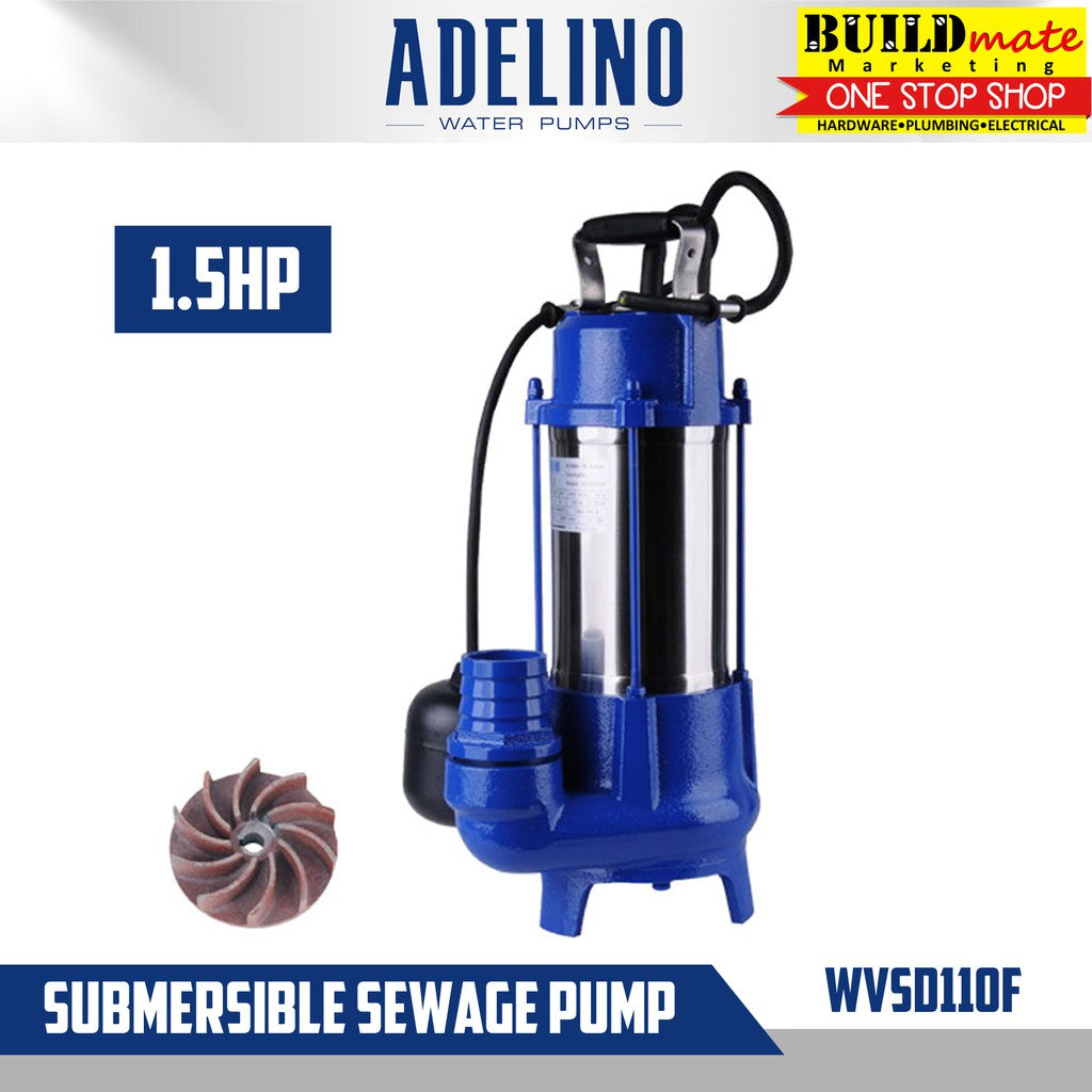 Adelino Submersible Sewage Pump 1.5HP WVSD110F •BUILDMATE• — Buildmate