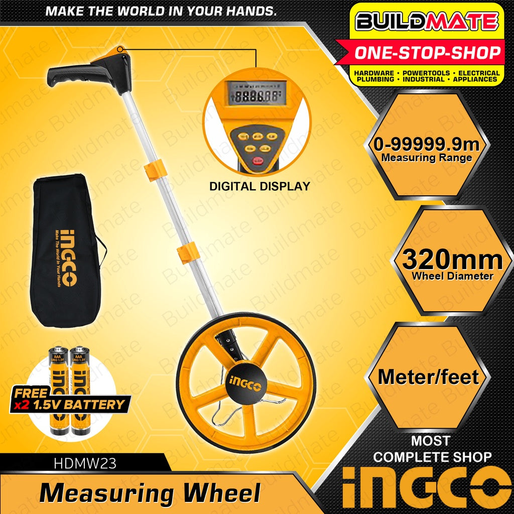 INGCO Digital Display Measuring Wheel With Stand Metric & Inch HDMW01 ...