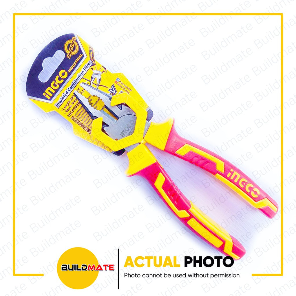 INGCO Insulated Combination Pliers 8" HICP28208 •BUILDMATE• IHT — Buildmate