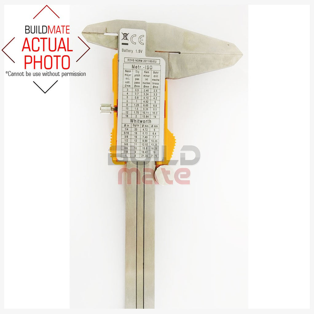 BUILDMATE Ingco Digital Caliper 0-200mm Metric/Inch System Conversion ...