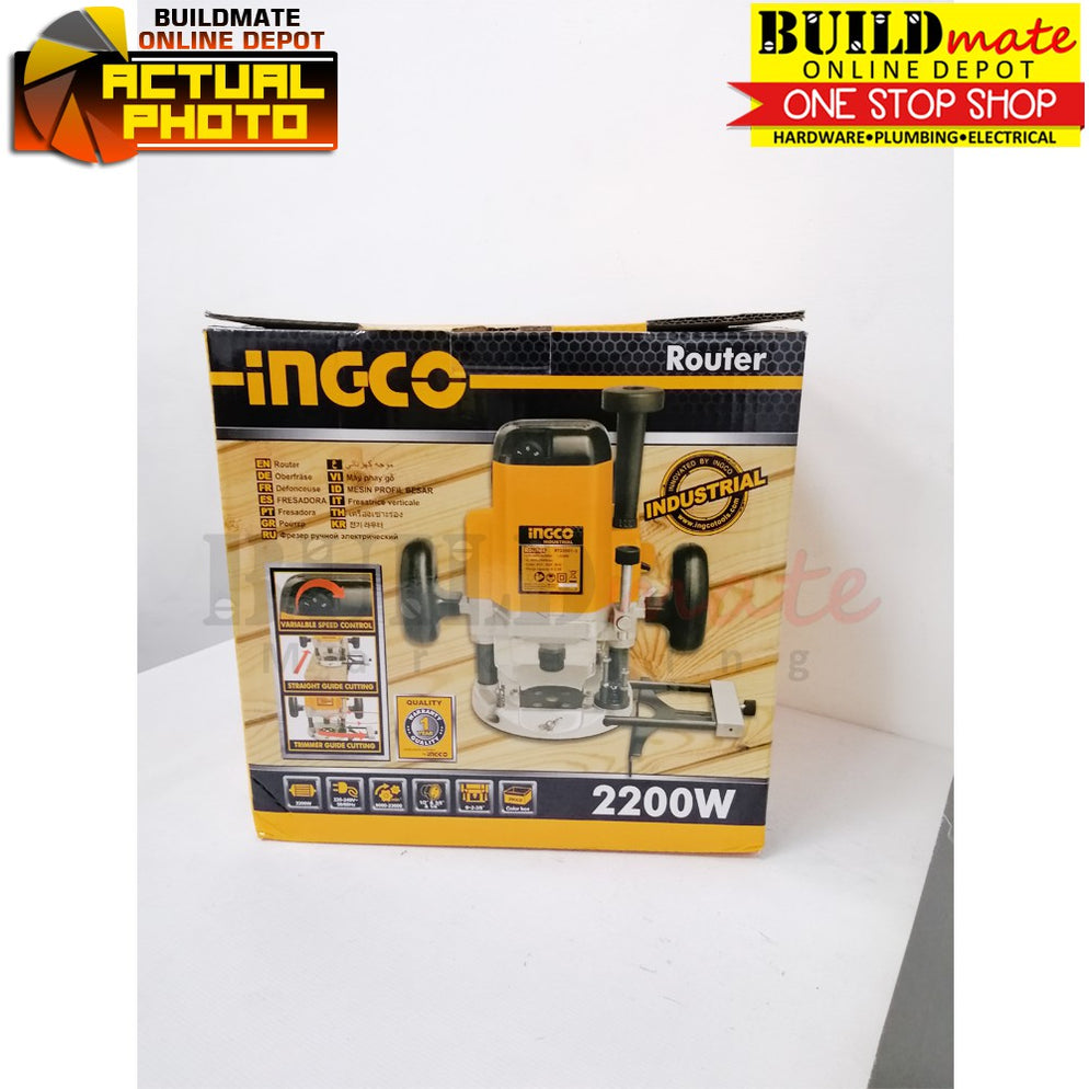 INGCO Electric Router 2200W RT22001-2 +FREE TAPEMEASURE & GLOVES IPT ...