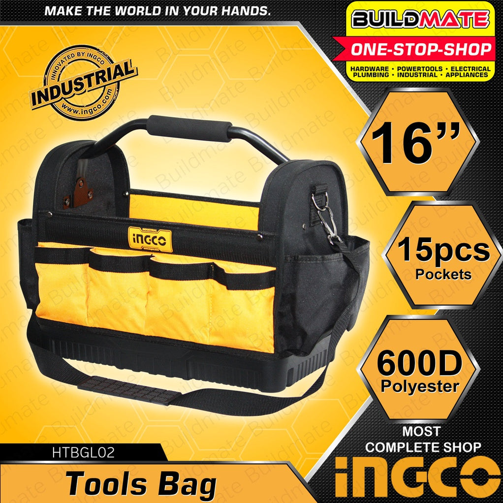 INGCO Tools Tool Bag Baggage Storage Box Polyester 16" HTBGL02 ORIGINA ...