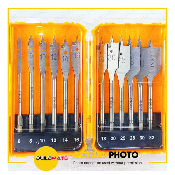 INGCO Flat Wood Drill Bits 12PCS /SET AKDL1201 •BUILDMATE• IHT — Buildmate