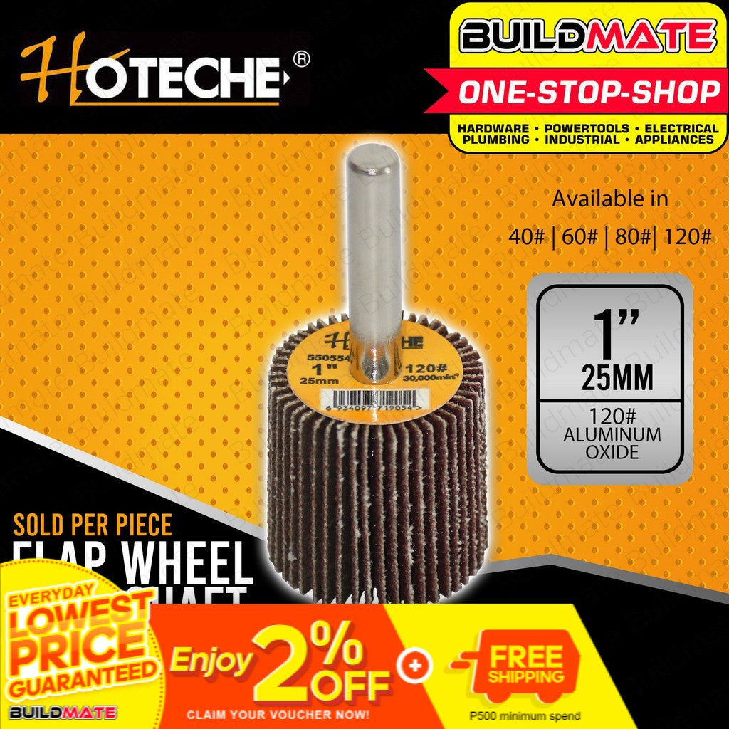 HOTECHE Flap Wheel with Shaft 25 x 25 x 6 #40 | #60 | #80 | #120 SOLD ...