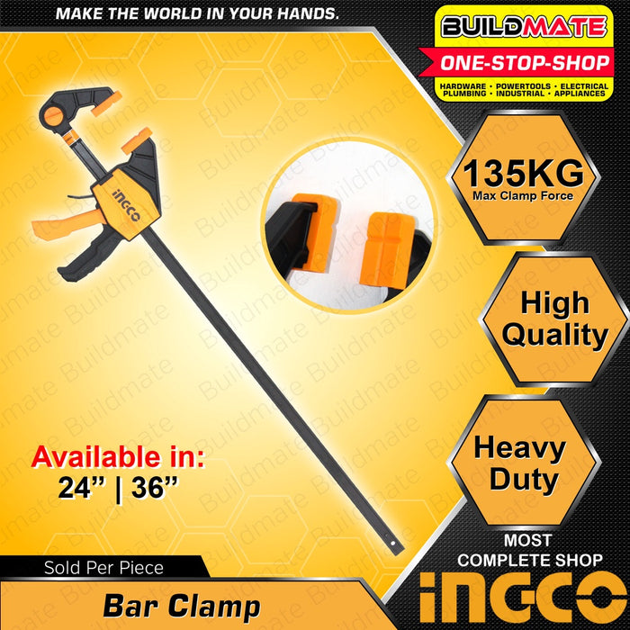 INGCO 24" 36" Quick Bar Clamp 80x600mm 80 x 900mm Woodwork Tool HQBC36 ...