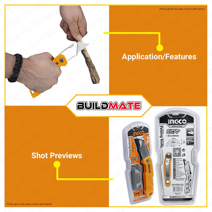 Ingco Folding Knife Cutters Cutting Blade with 6pcs Blade HUK6236 AUTH ...