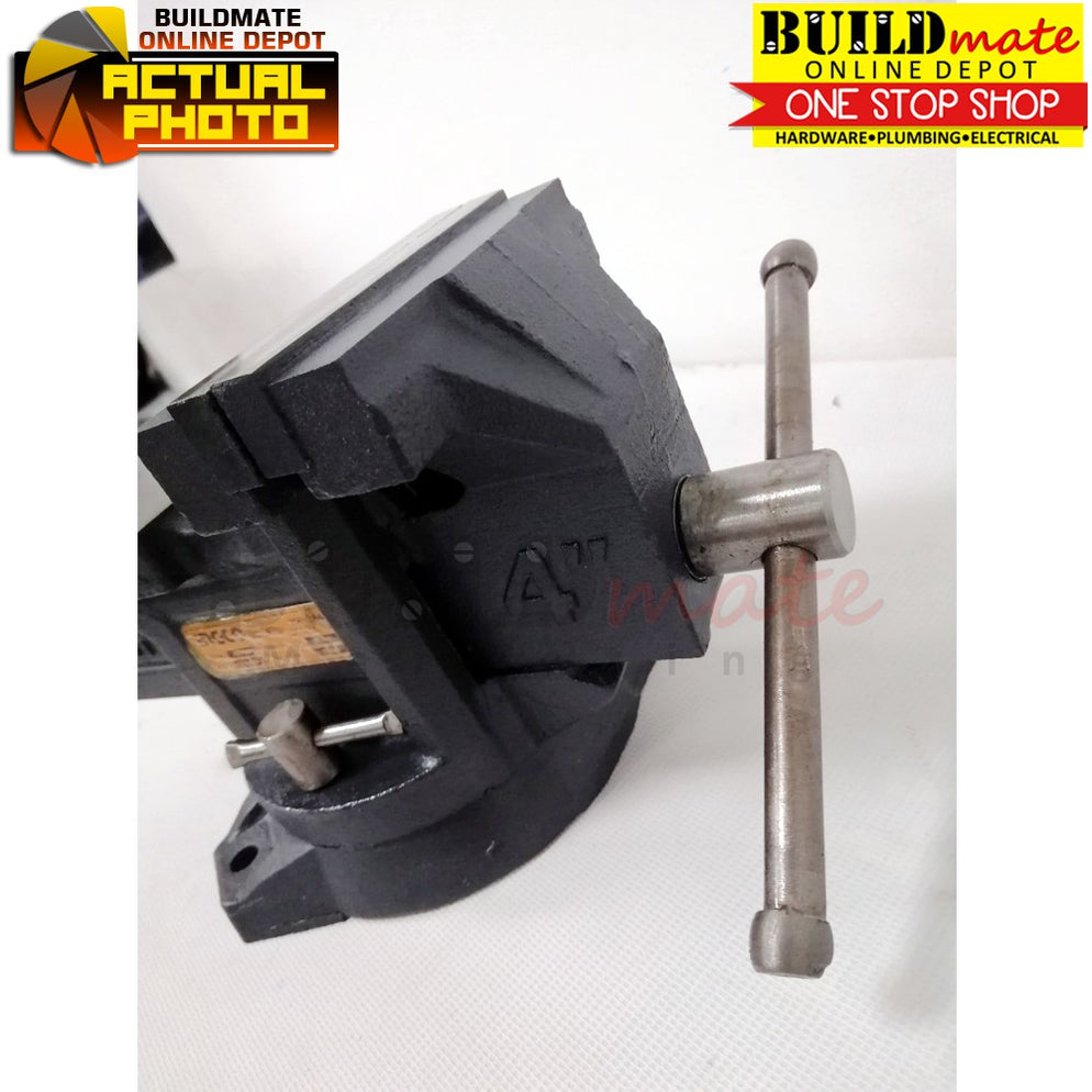 BUILDMATE Ingco Bench Vise with Anvil 4" Swivel Base Table Clamp Tool ...
