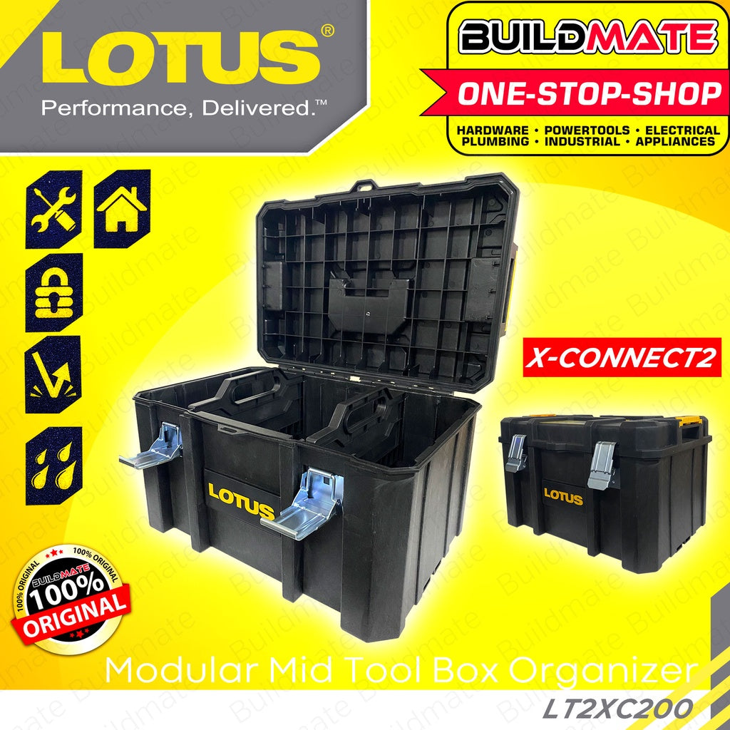 LOTUS X-Connect2 Modular Mid Tool Box Toolbox Organizer Safe Storage L ...