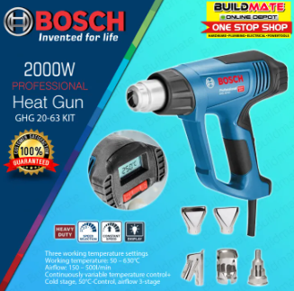BOSCH Professional Heat Gun GHG 20-63 KIT •BUILDMATE• BPT — Buildmate