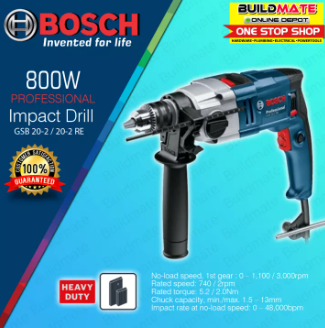 BOSCH Professional Impact Hammer Drill 800W BPT GSB 20-2 RE •BUILDMATE ...