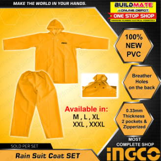 INGCO Rain Coat Suit SET 100% NEW PVC •BUILDMATE• IHT — Buildmate