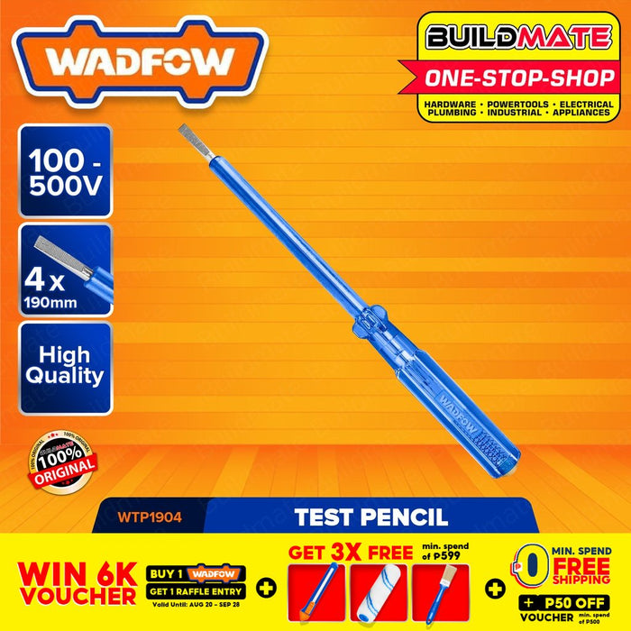 WADFOW Test Pencil 4x190mm AC 100 - 250V Flathead Screwdriver Electric ...