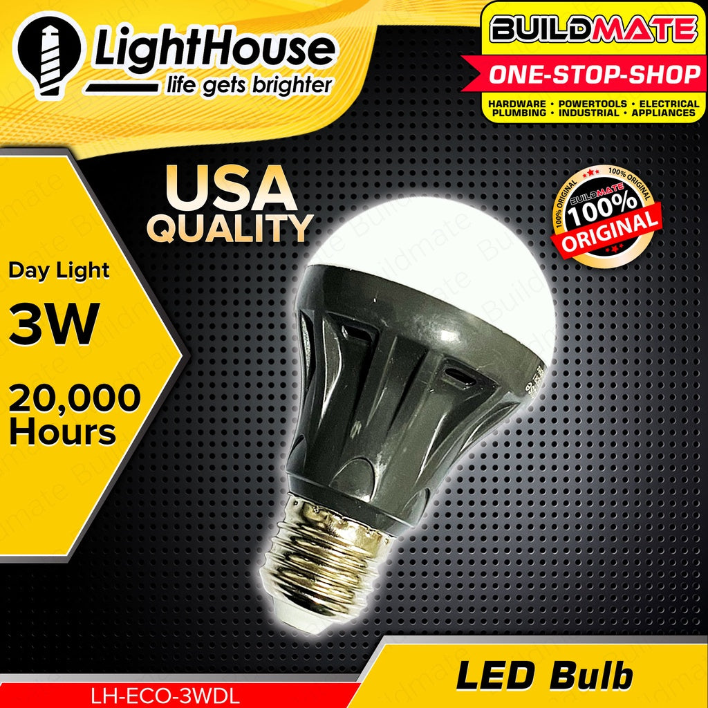 LIGHTHOUSE by POWERHOUSE LED Light Bulb E27 DAYLIGHT (ECONOMY) 3W •BUI ...