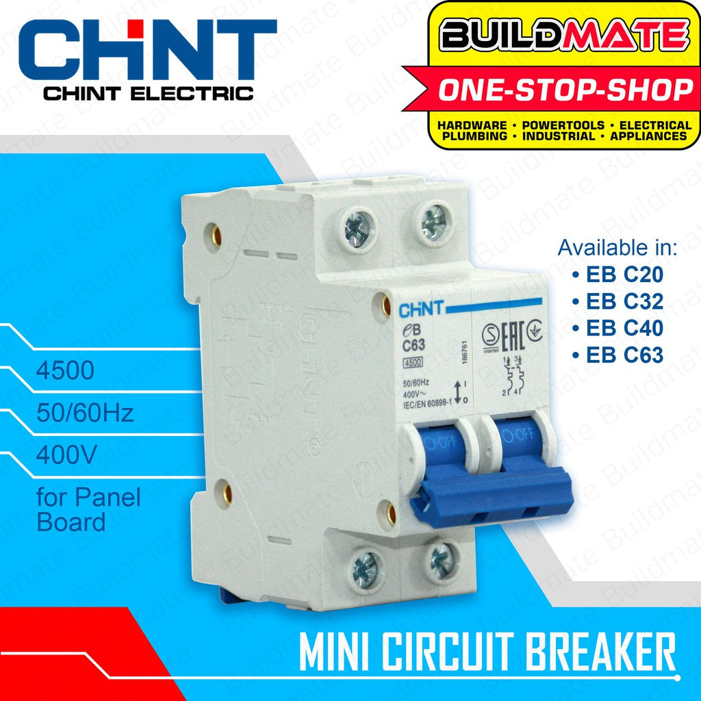 CHINT Mini Circuit Breaker for Panel Board 4.5KA MCB EB 2P C20 | C32 ...
