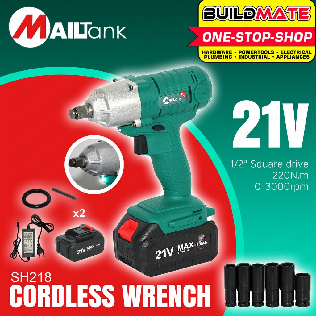 MAILTANK Cordless Impact Wrench 21V with LED Worklight SH218 •BUILDMAT ...