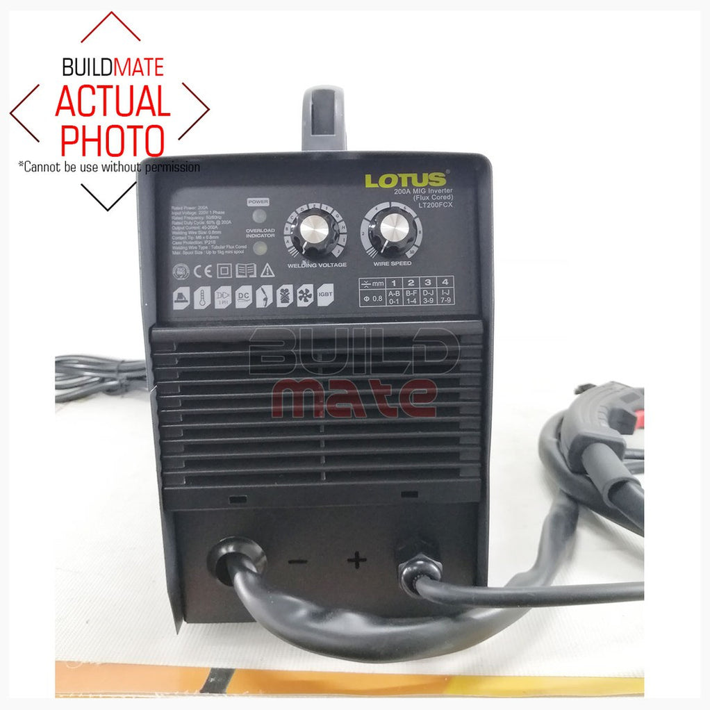 LOTUS 200A MIGWELD Gasless MIG Weld Inverter Flux Corded Welding Machi ...