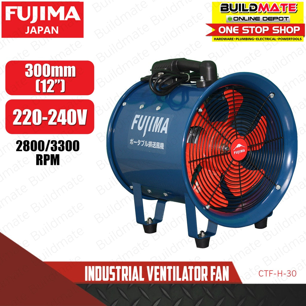 FUJIMA JAPAN Industrial Ventilator Fan 340W 12" CTF-H-30 HOSE NOT INCL ...
