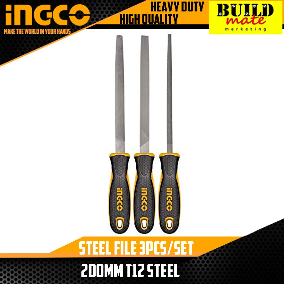 INGCO Steel File SET 200mm HKTFS1308 •BUILDMATE• IHT — Buildmate