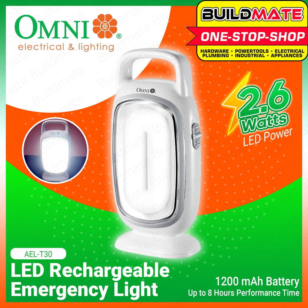 OMNI LED Rechargeable Emergency Light AEL-T30 •BUILDMATE• — Buildmate