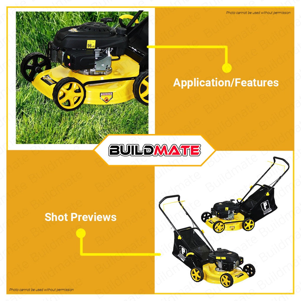 POWERHOUSE USA Lawn Mower 18" Inch 4 Stroke Hand Push Gasoline Engine ...