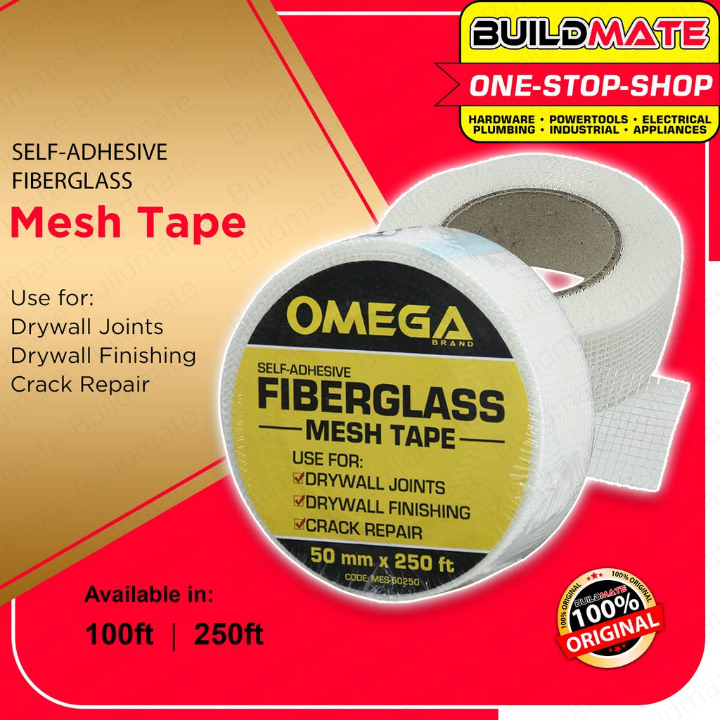 OMEGA / PANCLUB Gypsum Board Drywall Fiberglass Mesh Tape 100ft | 250f ...
