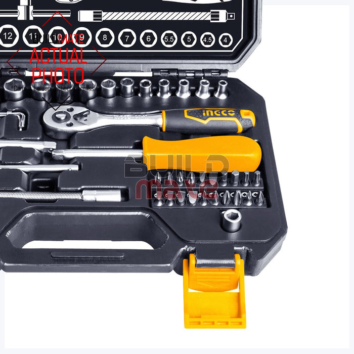 INGCO 1/4" Socket 45pcs/SET HKTS14451 •BUILDMATE• IHT — Buildmate