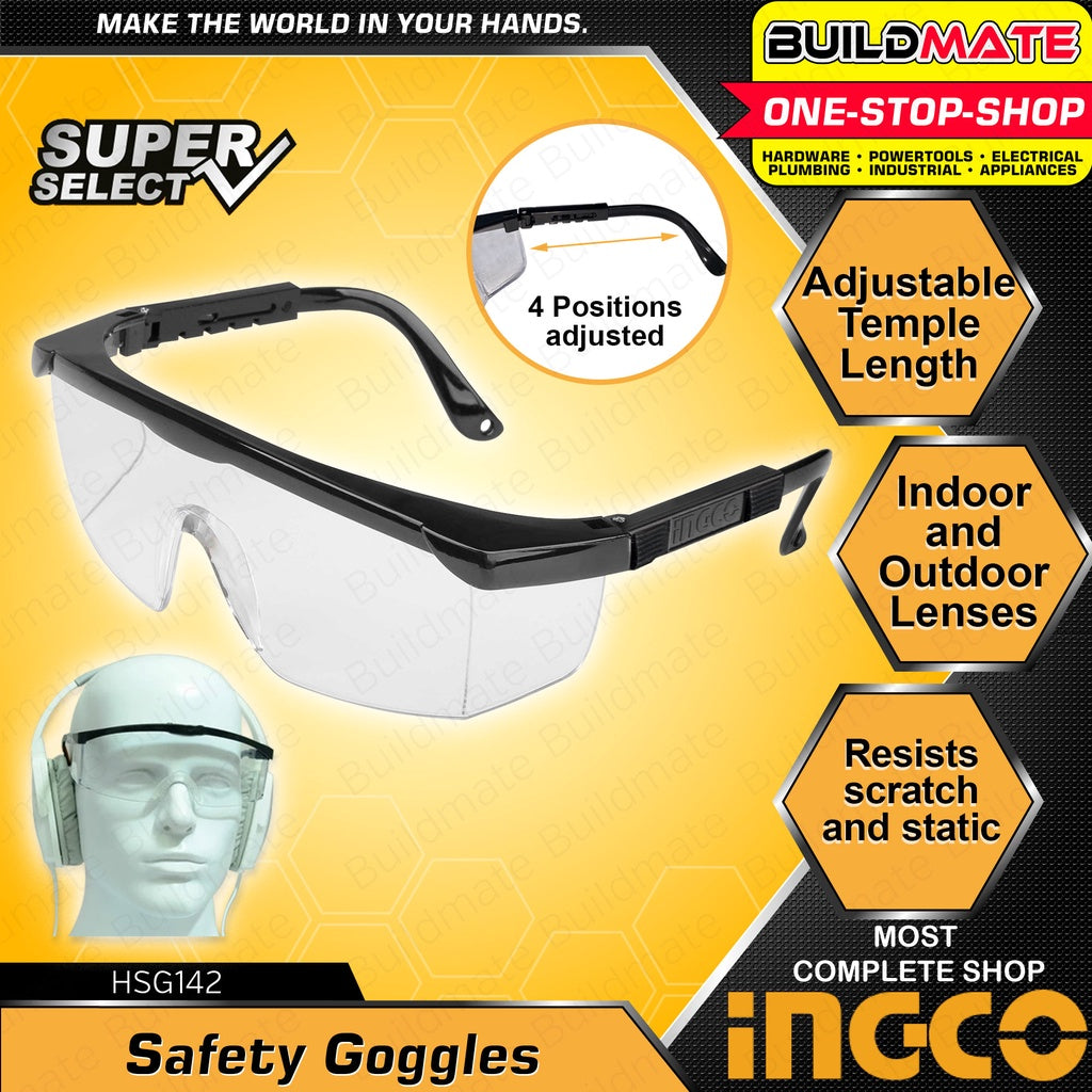 INGCO Protective Eye Safety Goggles Glasses Super Select HSG142 •BUILD ...