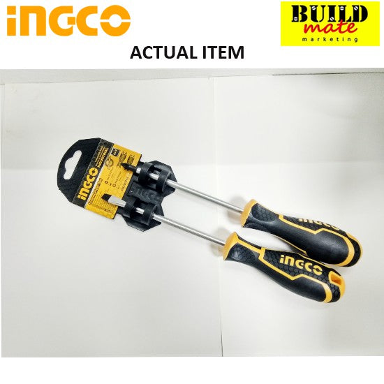INGCO Screwdriver 2PCS/SET HKSD0248 •BUILDMATE• IHT — Buildmate
