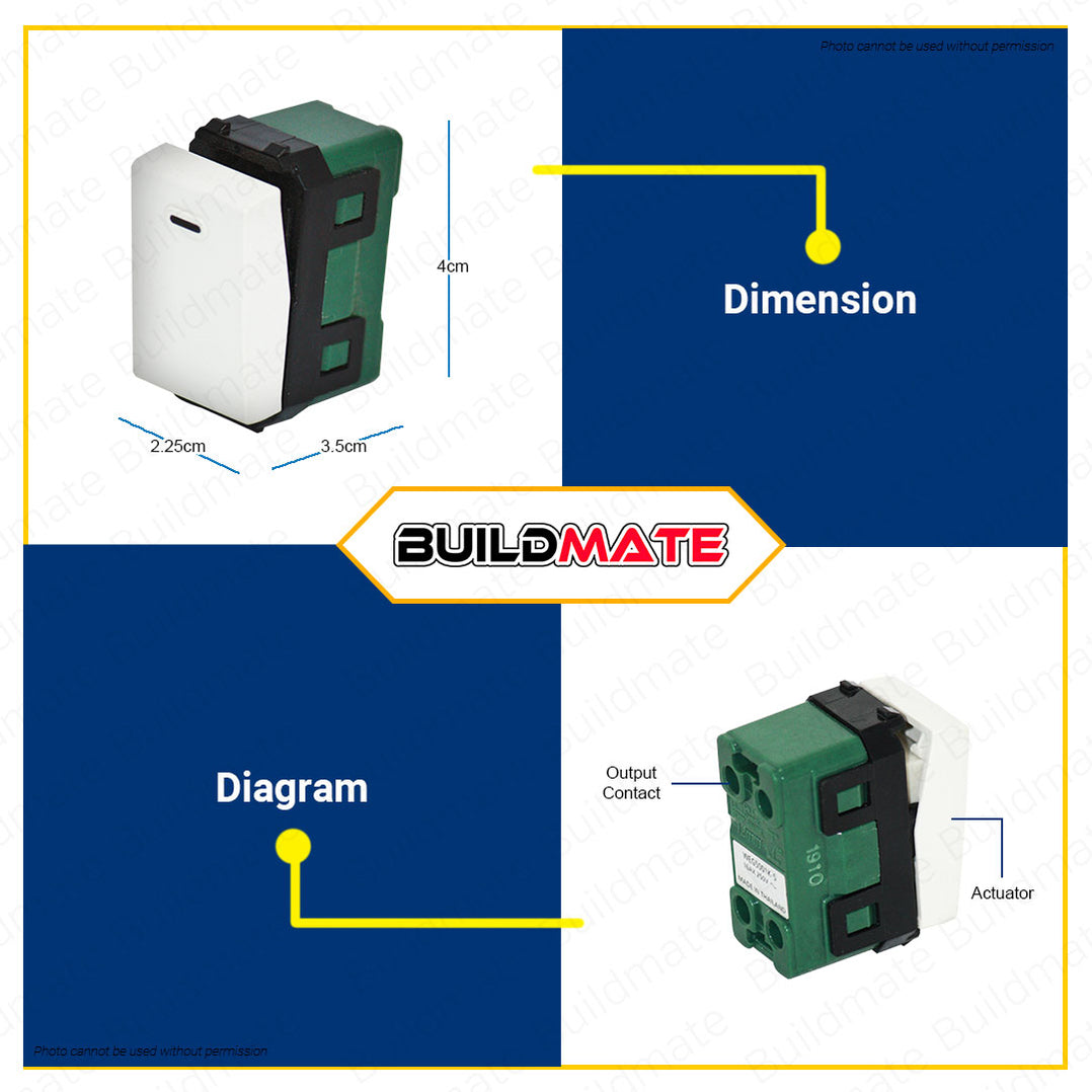 PANASONIC Original Wide Series 1 Way Switch WEG5001K-5 •BUILDMATE ...