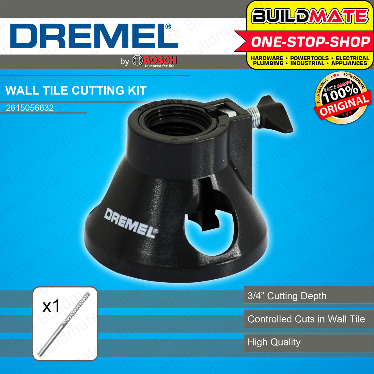 DREMEL by BOSCH ORIGINAL Tile Cutting Guide 566 2615056632 •BUILDMATE ...