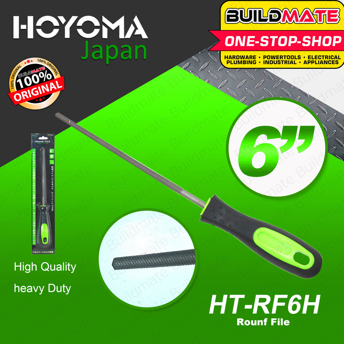 HOYOMA JAPAN Round File 6" HT-RF6H •BUILDMATE• — Buildmate