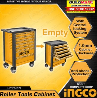 INGCO INDUSTRIAL EMPTY Roller Cabinet W/ 7PCS Drawers HDTC01072 •BUILD ...