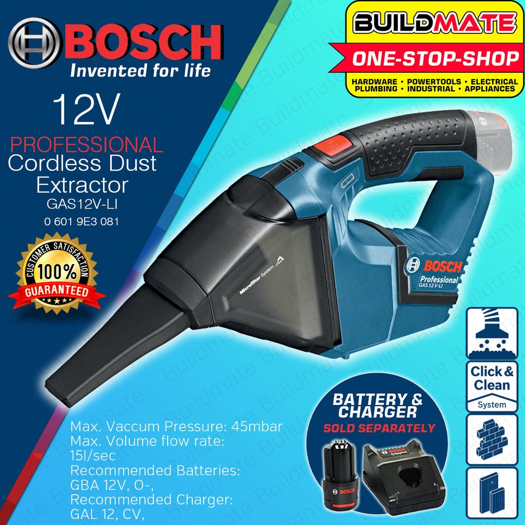 BOSCH Handheld Cordless Lithium Ion Li-Ion Battery Vacuum Cleaner GAS ...
