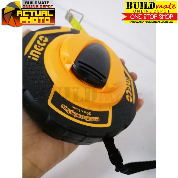 INGCO Steel Measuring Tape 3:1 Gear Ratio for Fast Rewind 20M HSMT8420 ...